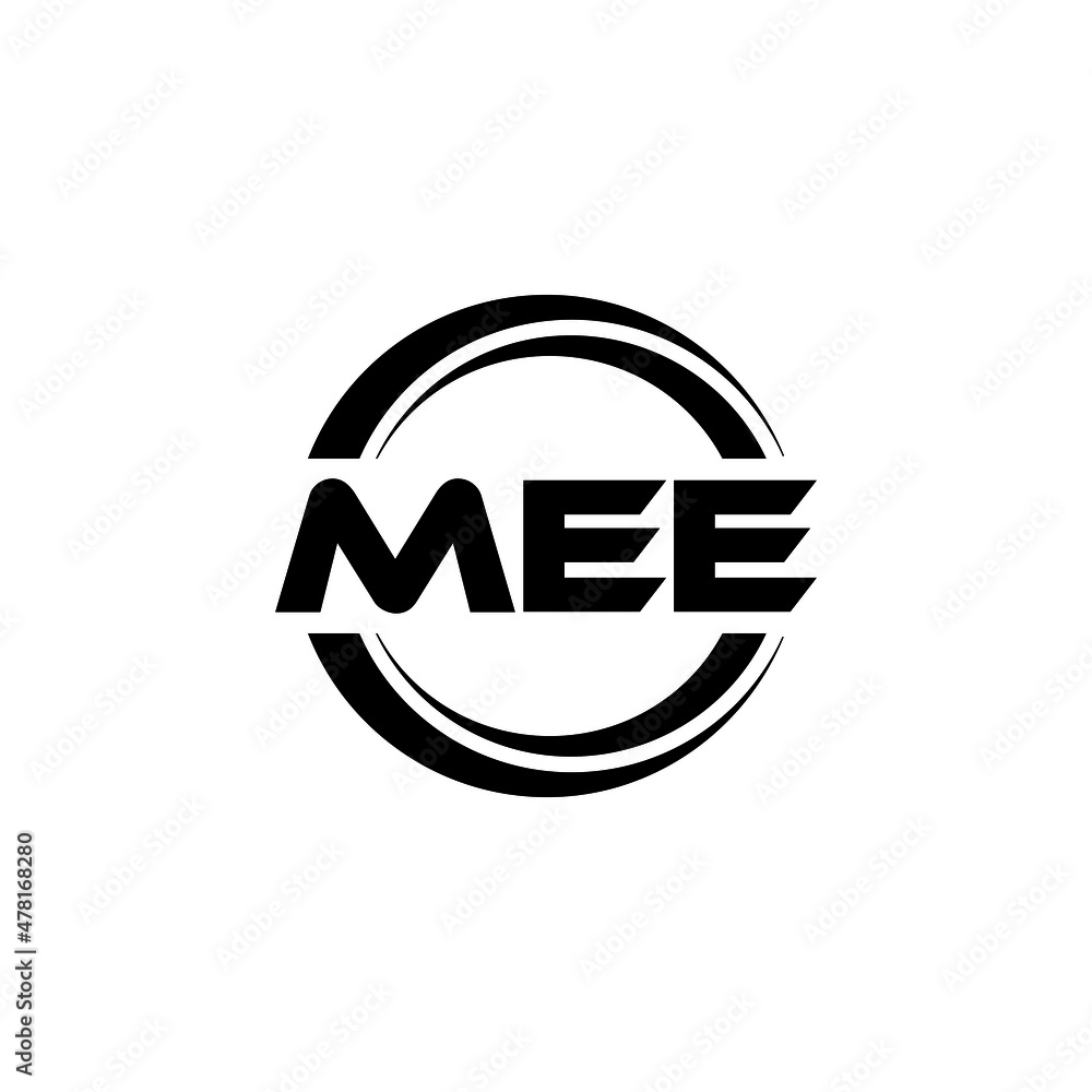 MEE letter logo design with white background in illustrator, vector ...