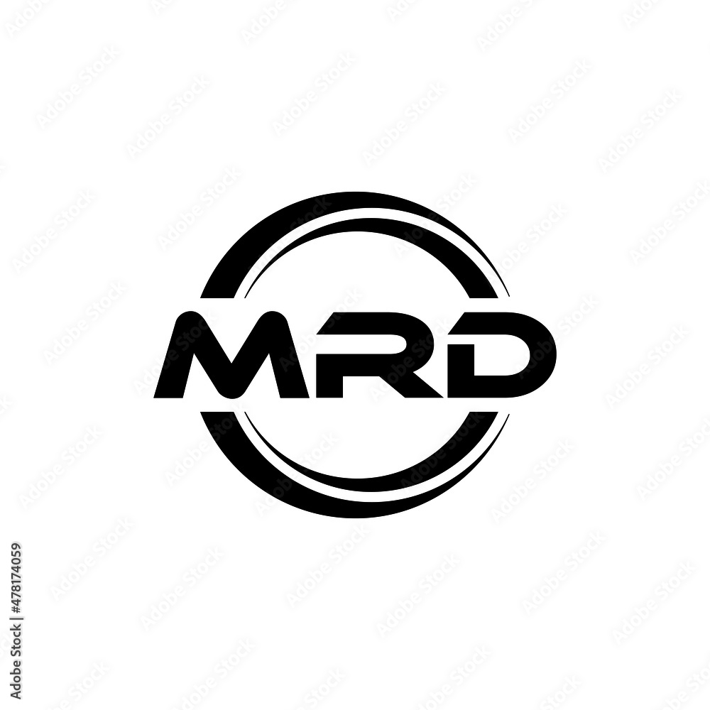 MRD letter logo design with white background in illustrator, vector ...