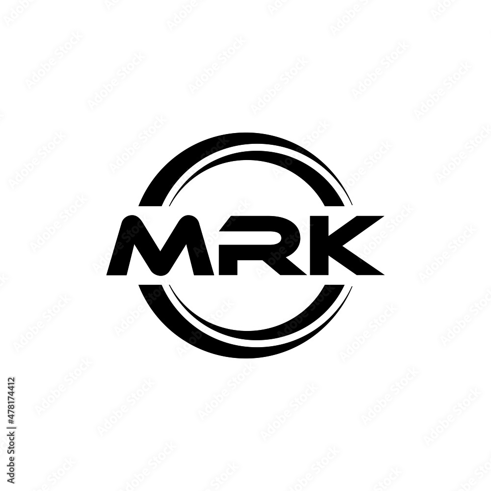 MRK letter logo design with white background in illustrator, vector ...