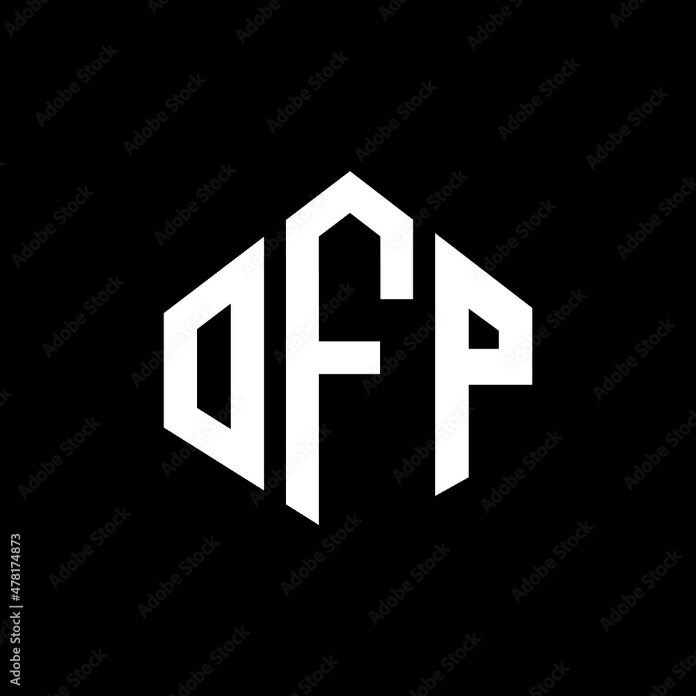 OFP letter logo design with polygon shape. OFP polygon and cube shape ...