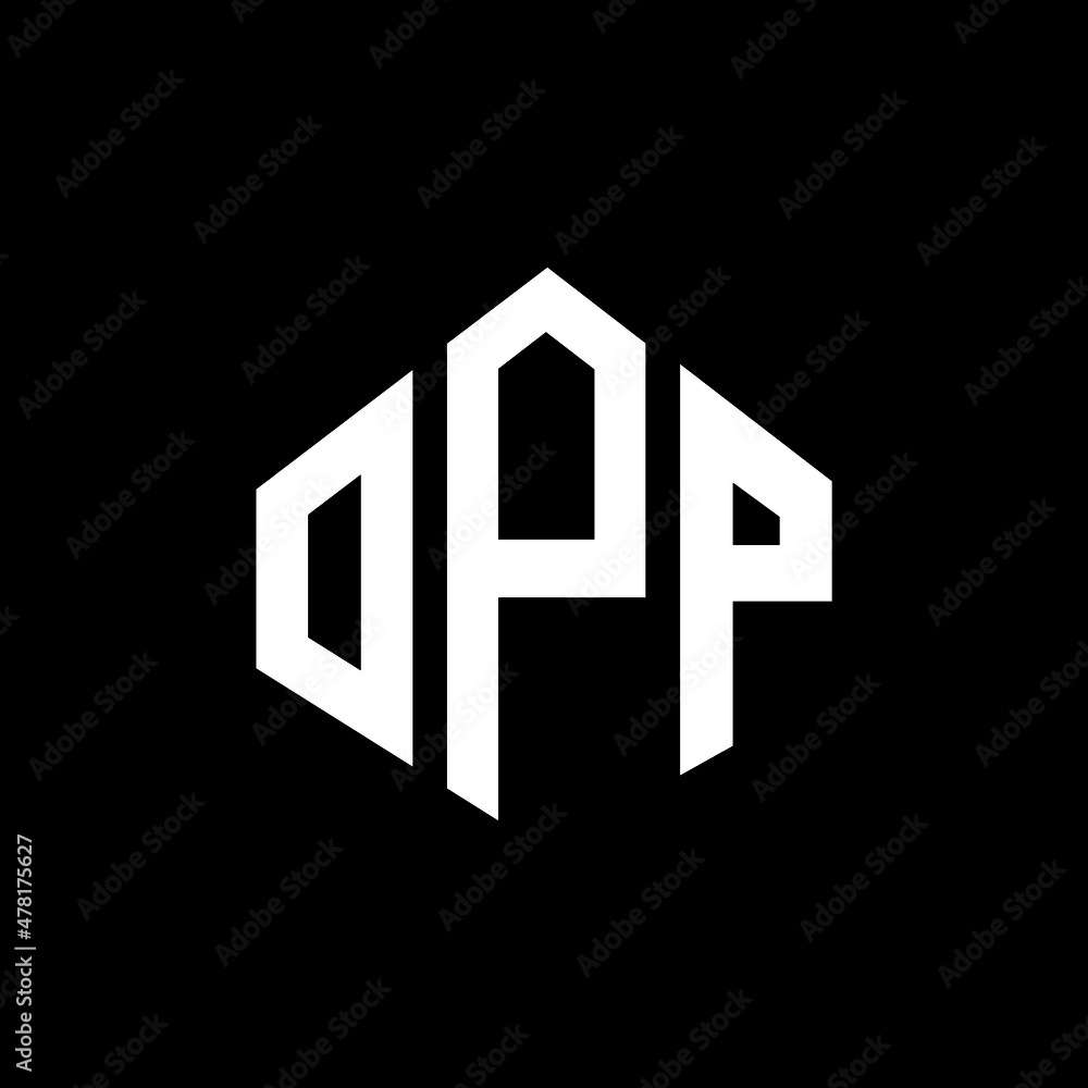 OPP letter logo design with polygon shape. OPP polygon and cube shape ...