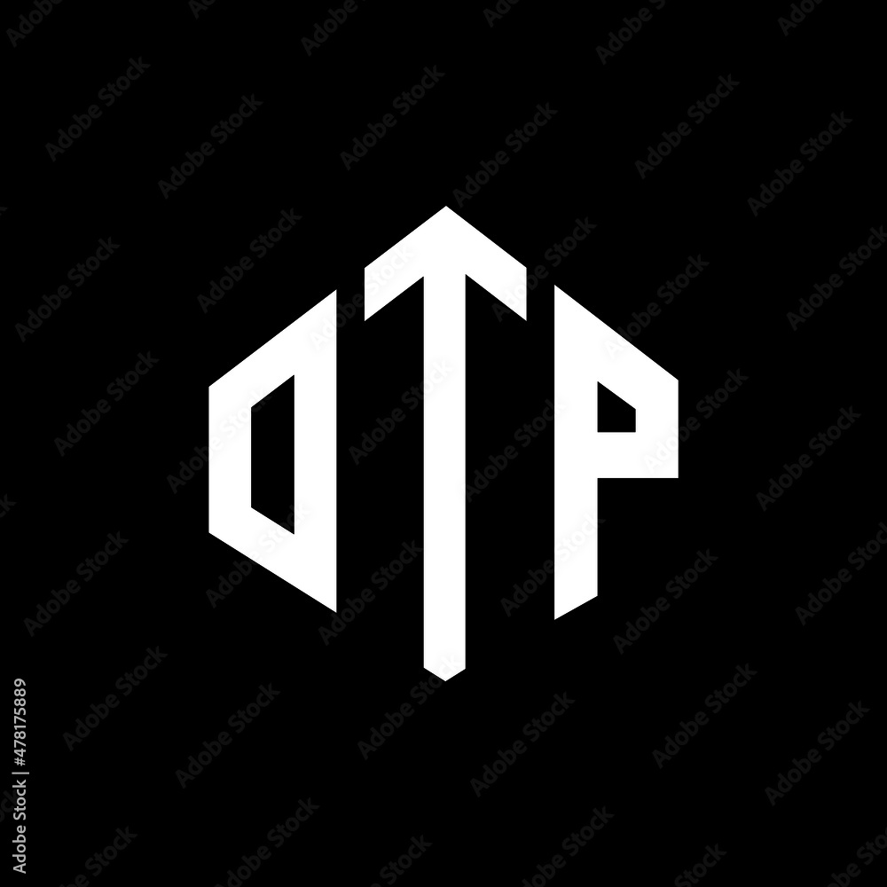 OTP letter logo design with polygon shape. OTP polygon and cube shape ...