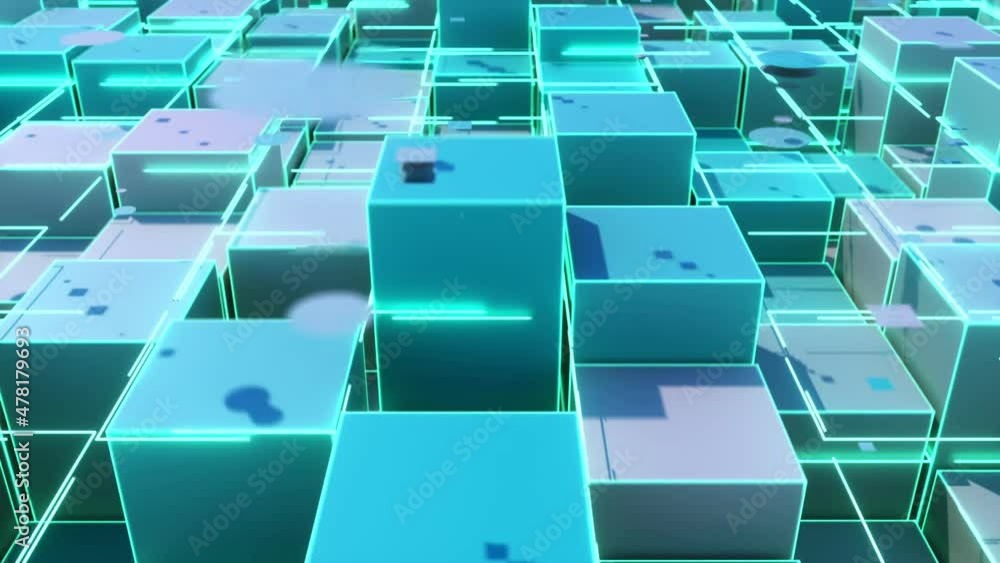 Depiction of the Metaverse. 4K CGI animation. Seamless loop. Stock ...