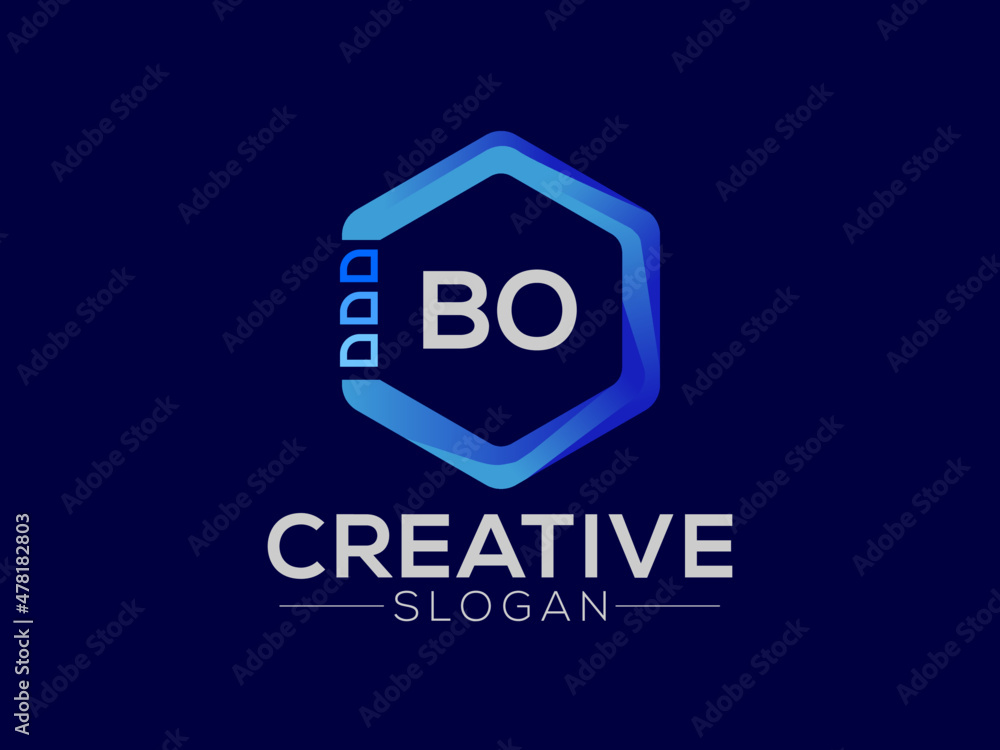 BO logo, BO letter logo design, BO Minimal logo, BO Shield Logo, BO ...