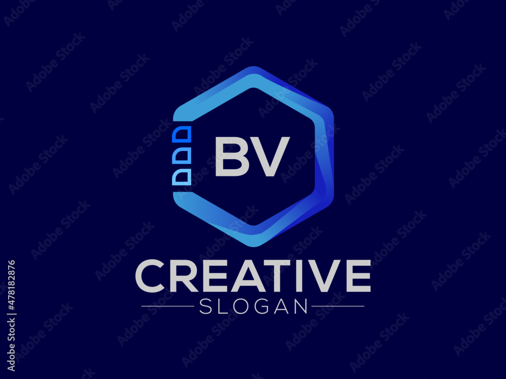 BV logo, BV letter logo design, BV Minimal logo, BV Shield Logo, BV ...