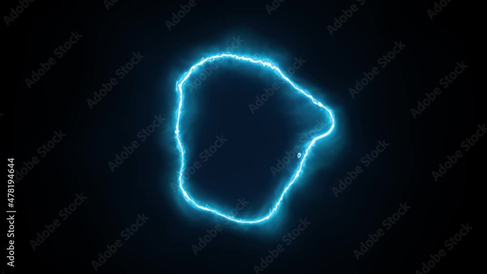 circle neon 4K animation on dark background Stock Video | Adobe Stock