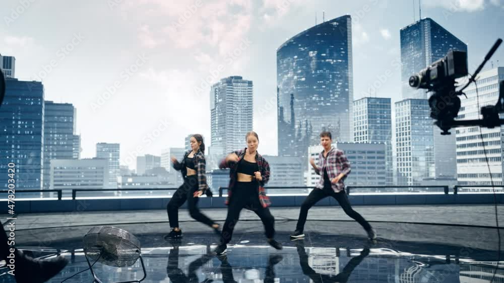 Music Clip Studio Set: Shooting Hip Hop Video Dance Scene with Three ...