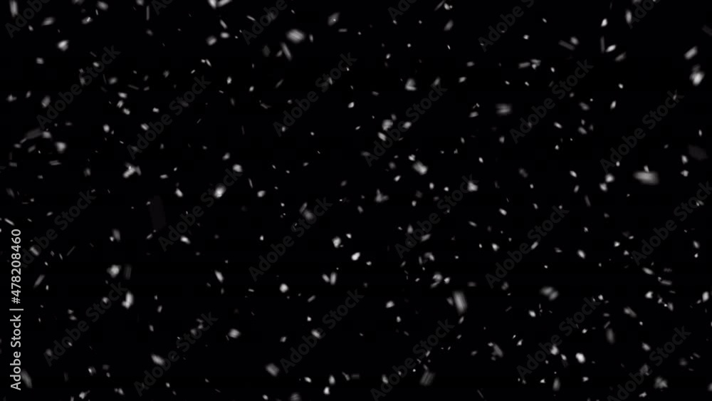 Natural falling snow. Alpha channel - transparent background. Seamless ...