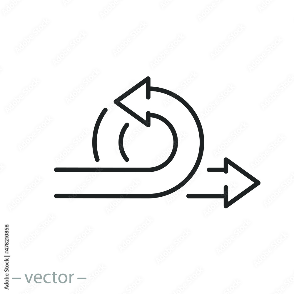 agile cycle icon, flexible methodology work, concept management ...