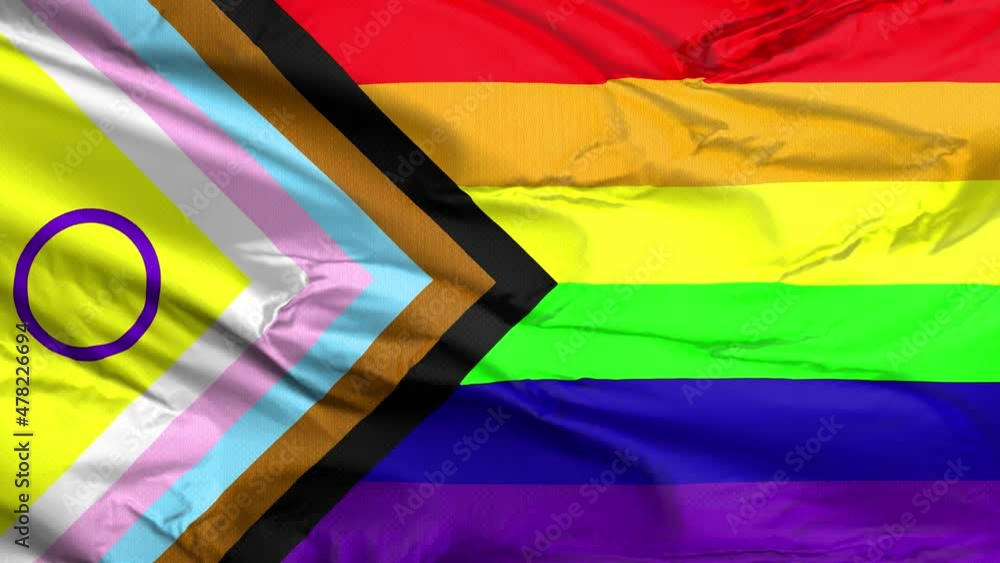 LGBT Rainbow Flag with inclusion and progression colours. Symbol of ...