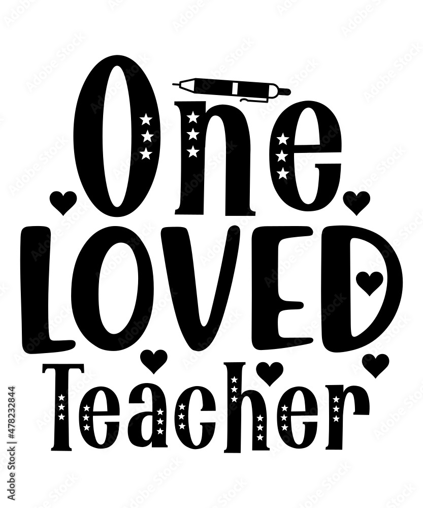 Vecteur Stock Teacher Svg Bundle, Teacher Quote Svg, Teacher Svg ...