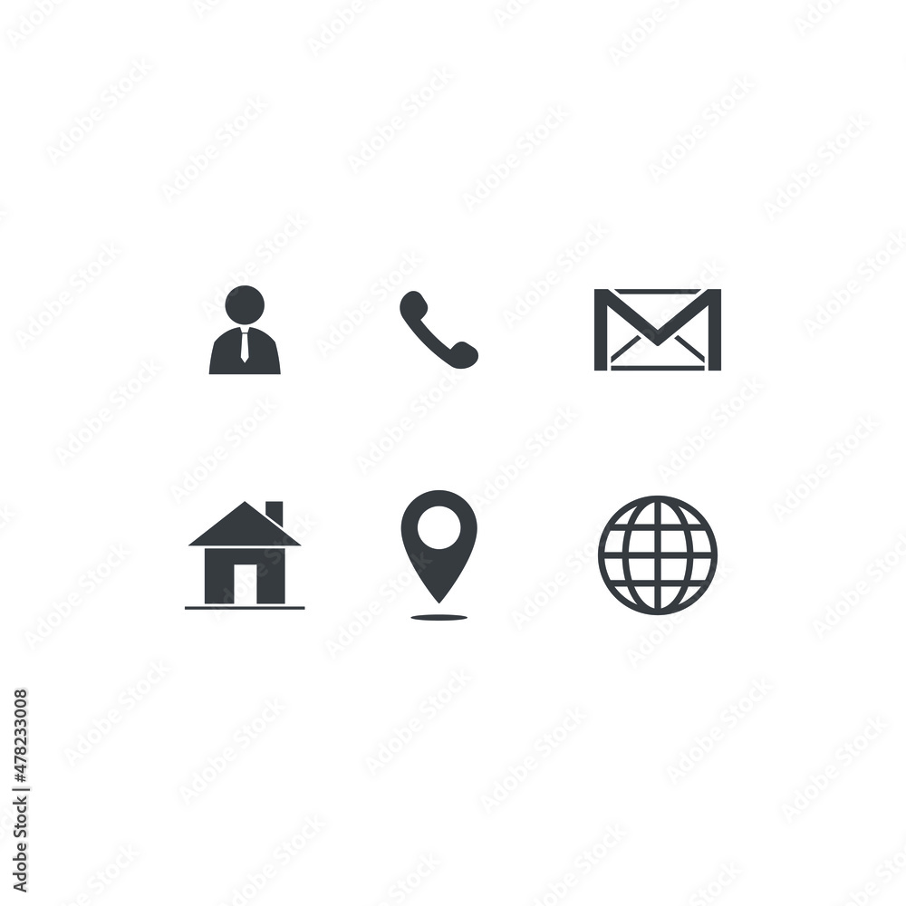 Icons for display personal detail in business cards ,resumes or website ...