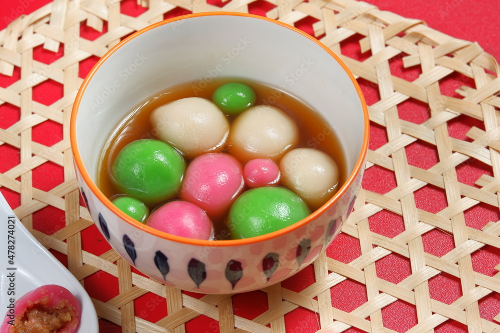 Tang Yuan sweet dumpling ball is a traditional Chinese sweet dessert ...