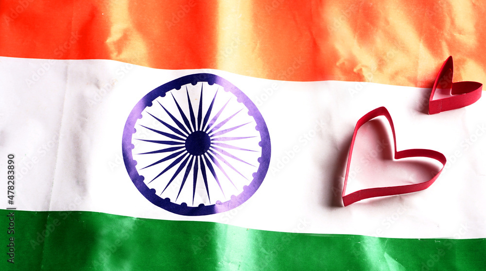 Mobile phone on the Indian flag, Concept for Indian Independence day ...