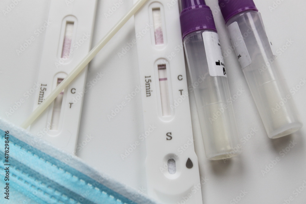 Schnelltest Covid-19 Corona Omikron Stock Photo | Adobe Stock