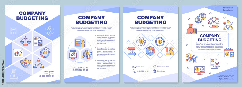 Company budgeting brochure template. Financial projection. Booklet ...