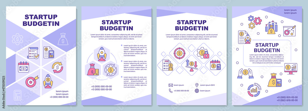 Startup budgeting brochure template. Financial planning. Booklet print ...