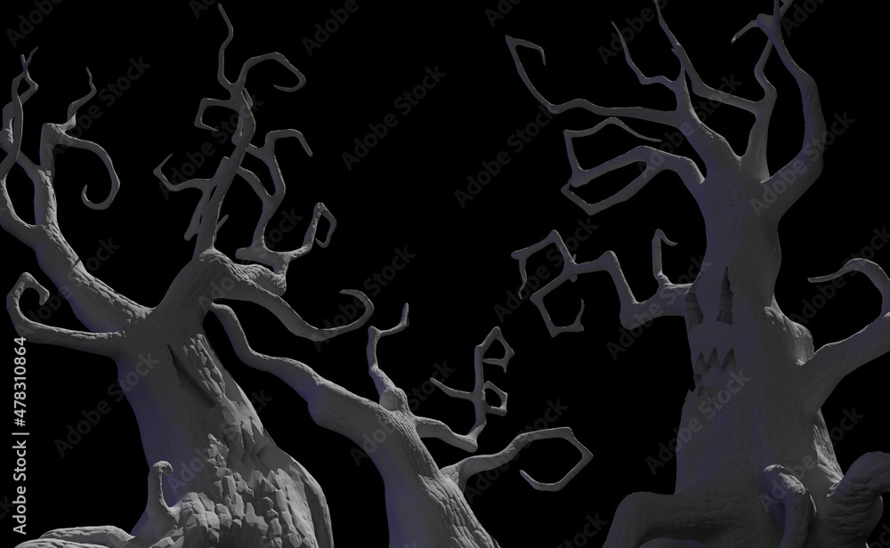evil tree on halloween day 3D render,3d, 3d render, abstract, art ...