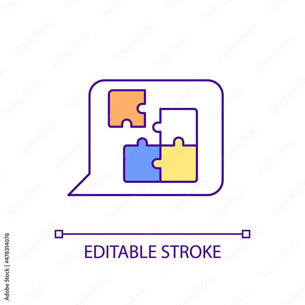 Coping mechanism for mental health RGB color icon. Handling emotions ...