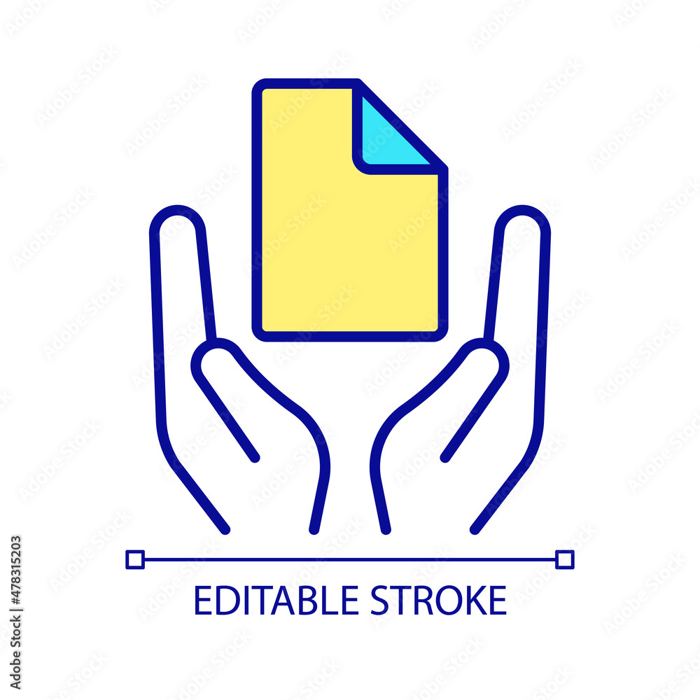 Data backup RGB color icon. Recover files in case of loss. Archive and ...