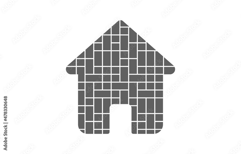 Photo collage frames template inside house sign. House icon photo ...