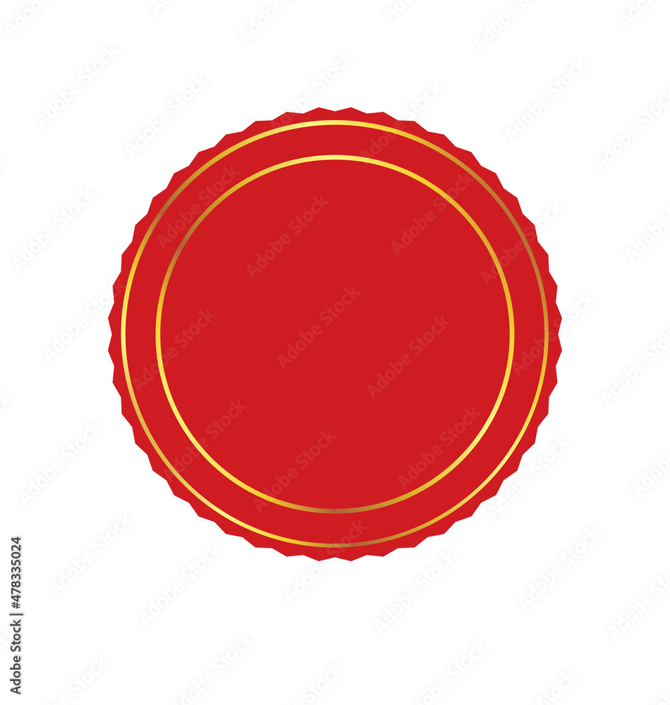 classic blank red document award certificate seal Stock Vector | Adobe ...