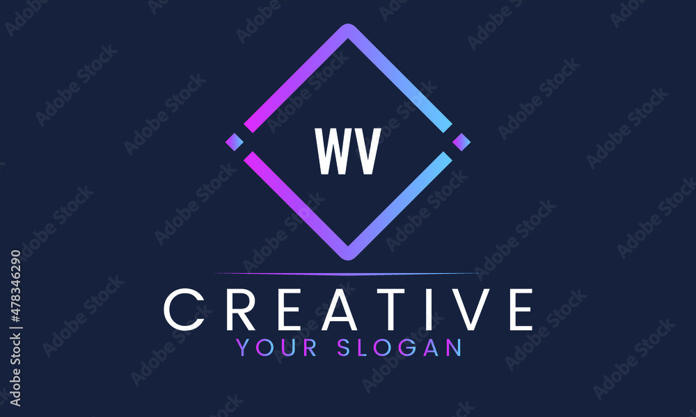 WV letter logo design, Letter VW logo design, WV logo, VW logo Stock ...