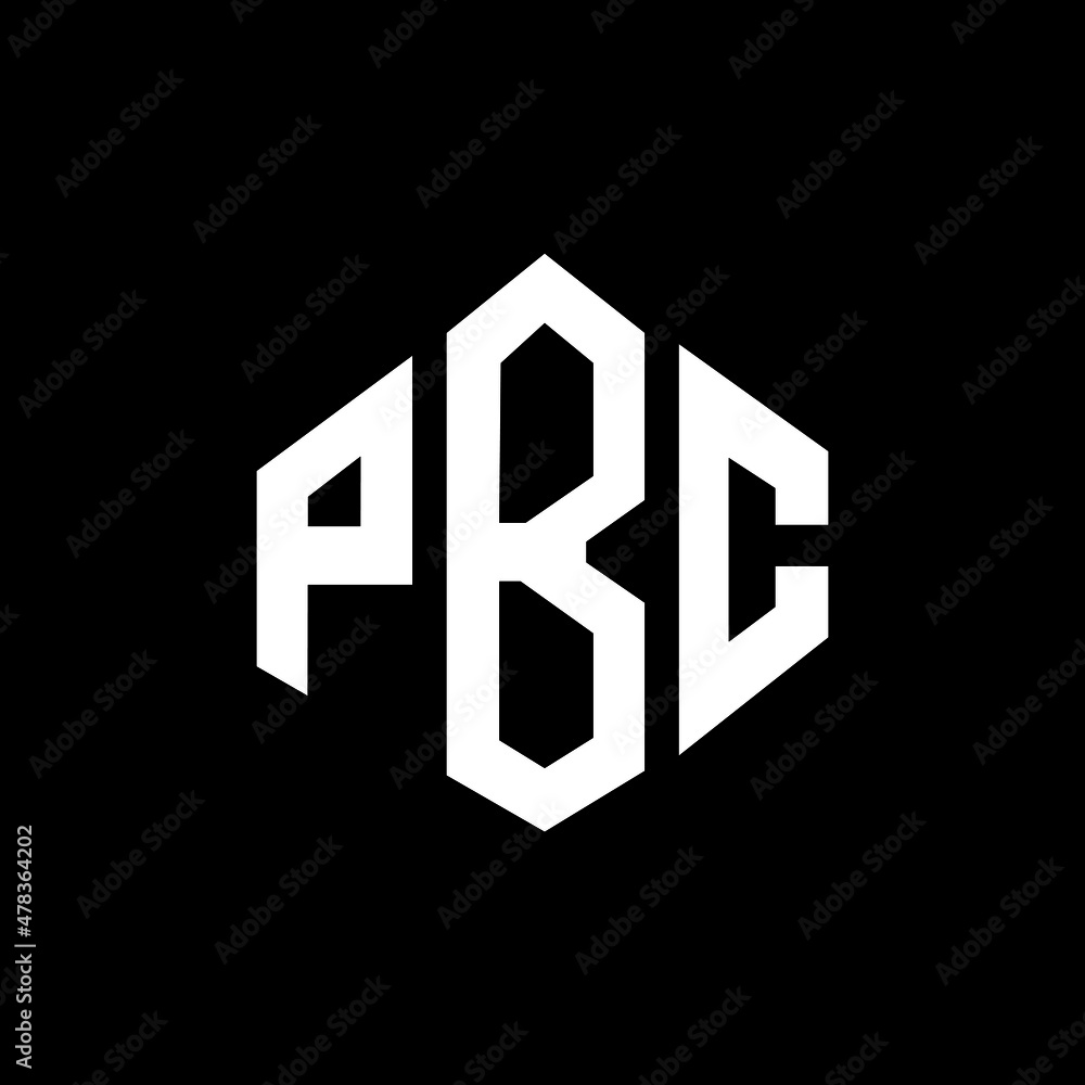 PBC letter logo design with polygon shape. PBC polygon and cube shape ...