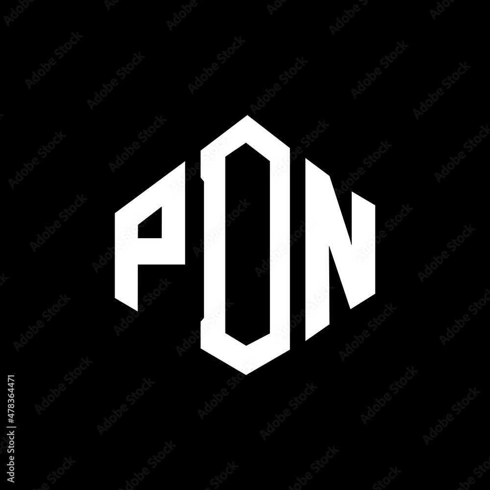 PDN letter logo design with polygon shape. PDN polygon and cube shape ...