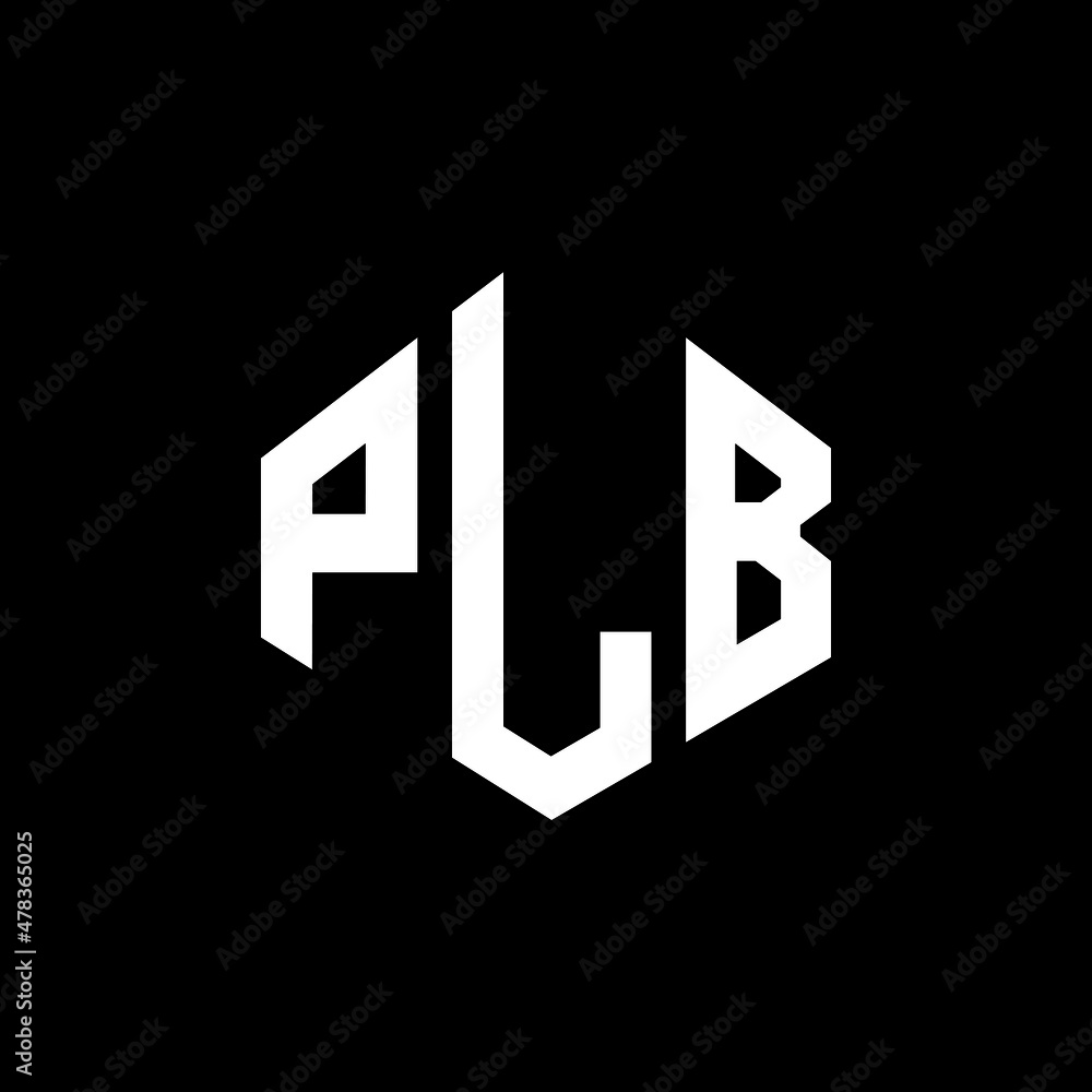 PLB letter logo design with polygon shape. PLB polygon and cube shape ...
