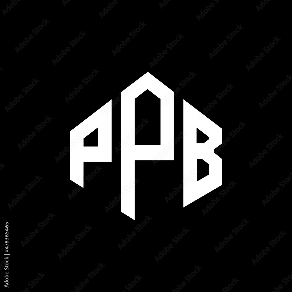 PPB letter logo design with polygon shape. PPB polygon and cube shape ...