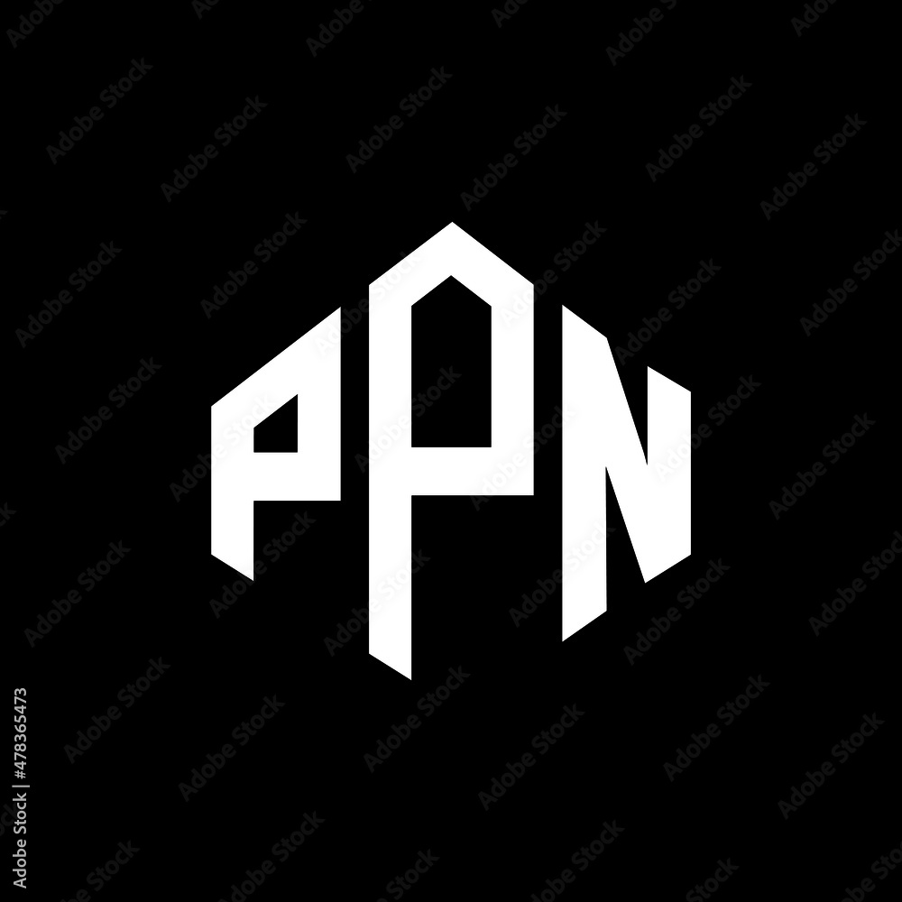 PPN letter logo design with polygon shape. PPN polygon and cube shape ...