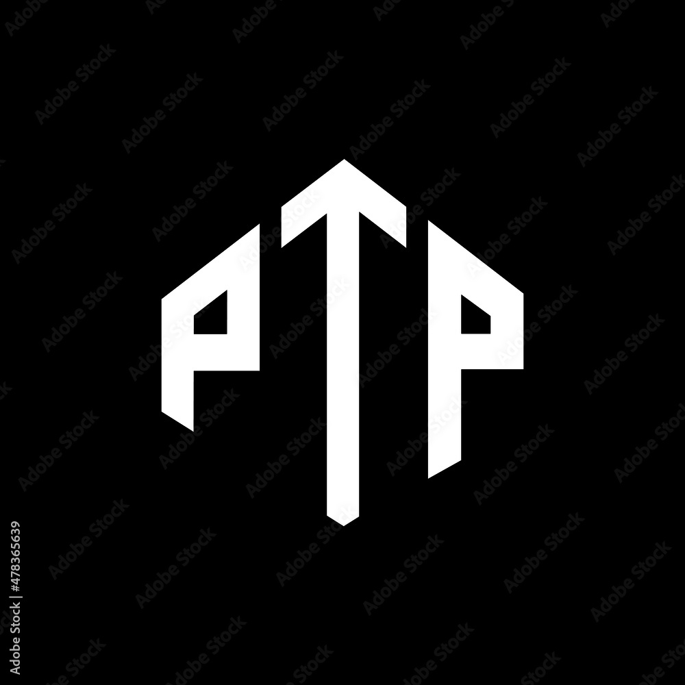 PTP letter logo design with polygon shape. PTP polygon and cube shape ...