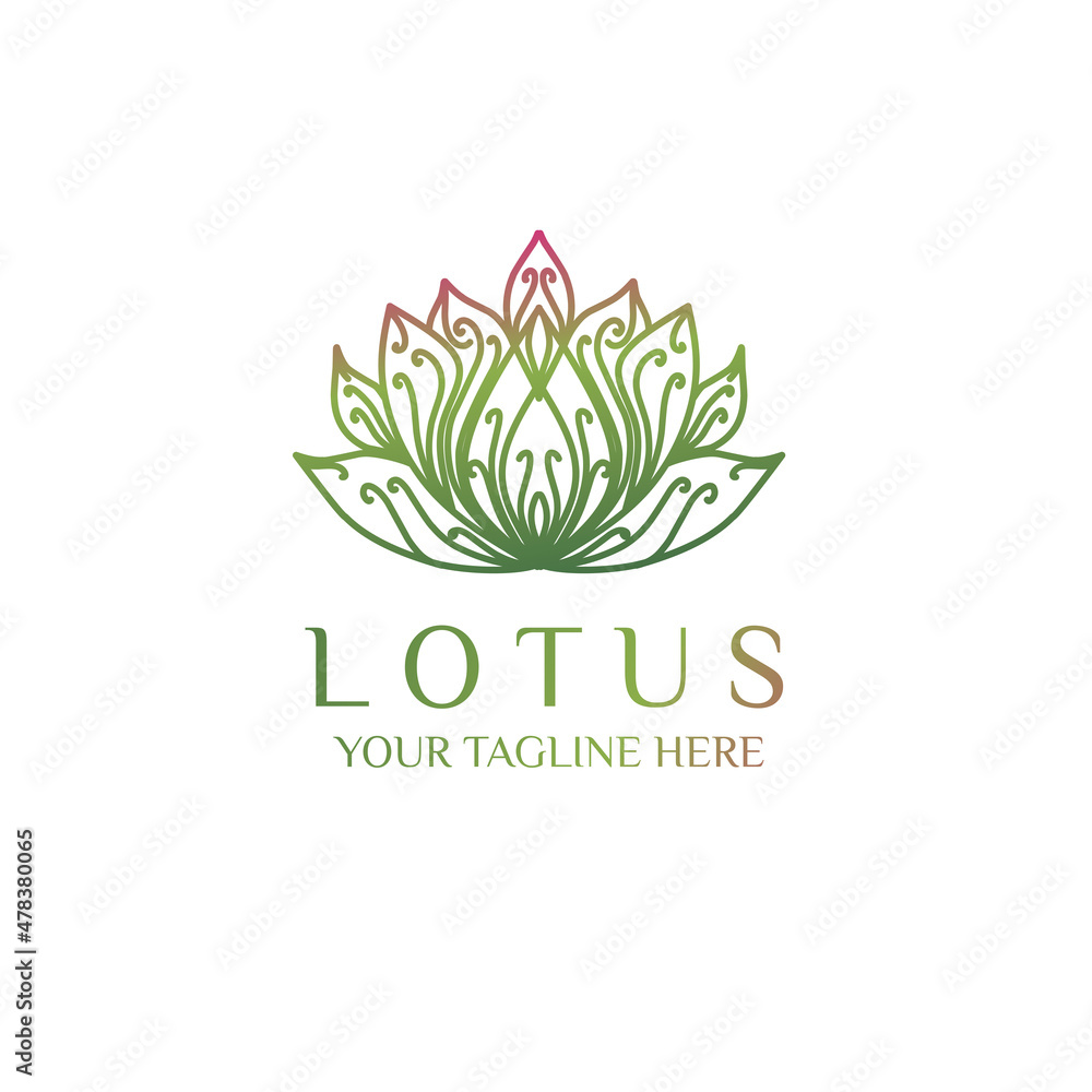 Lotus Logo,Lotus flower logo,Beauty logo,Fashion logo,Vector Logo ...