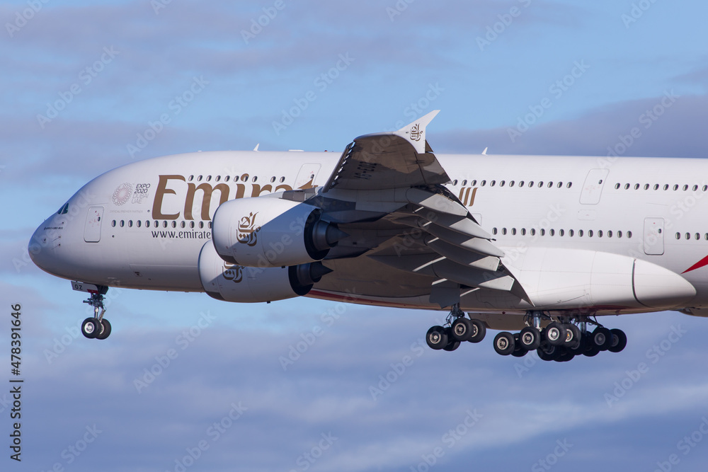 Emirates Airlines A380 Landing