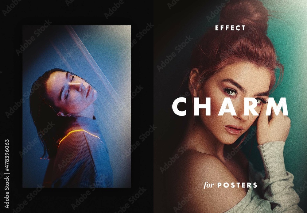 Charm Light Overlay Photo Effect Mockup Stock Template | Adobe Stock