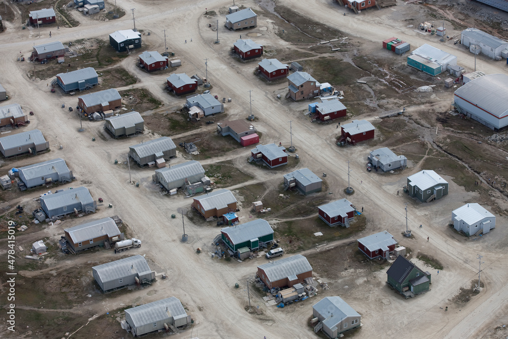 Village of Igloolik Baffin Region of Nunavut. Arctic Canada Stock Photo ...