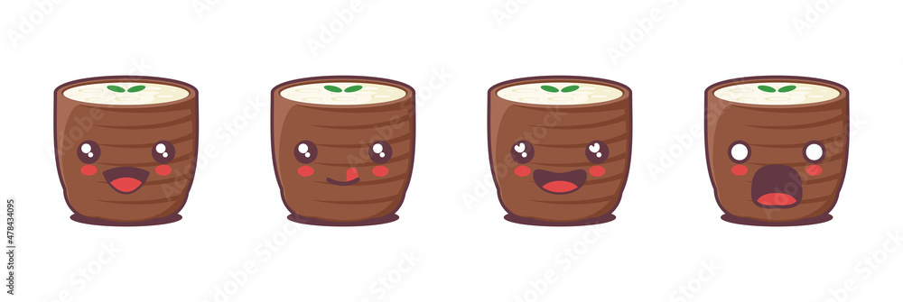 vector lassi cartoon mascot, traditional Indian drink illustration ...