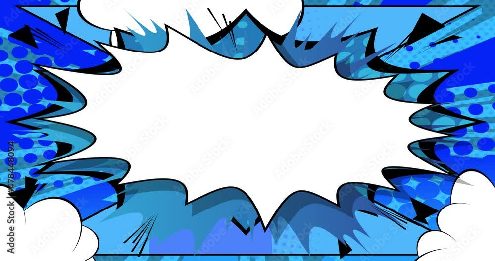 Comic Book Background. Motion poster. 4k animated Comics moving ...