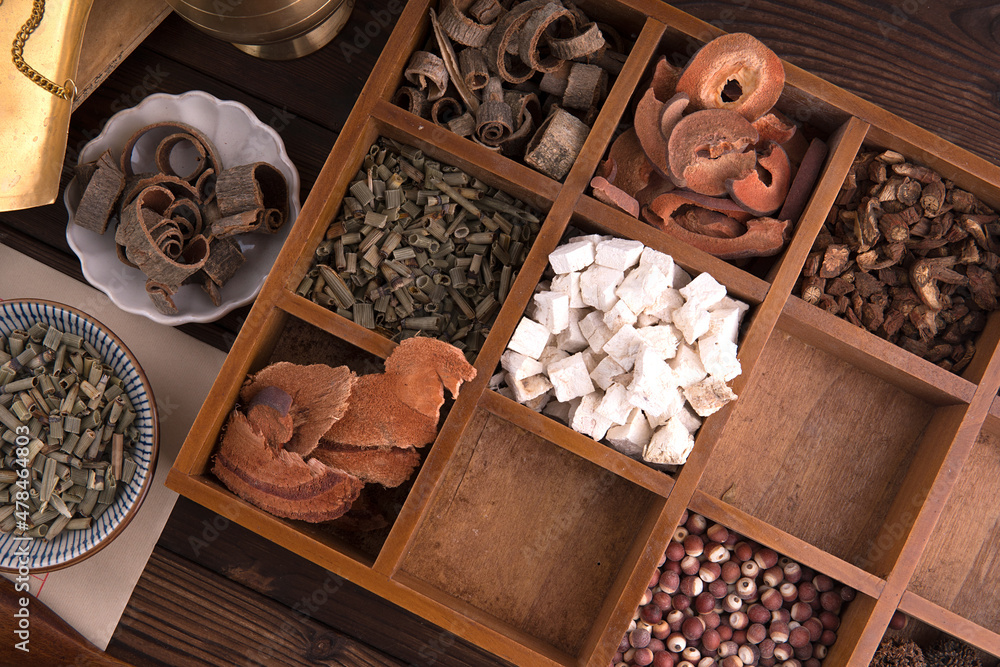 All kinds of Chinese medicinal materials in the classification medicine ...