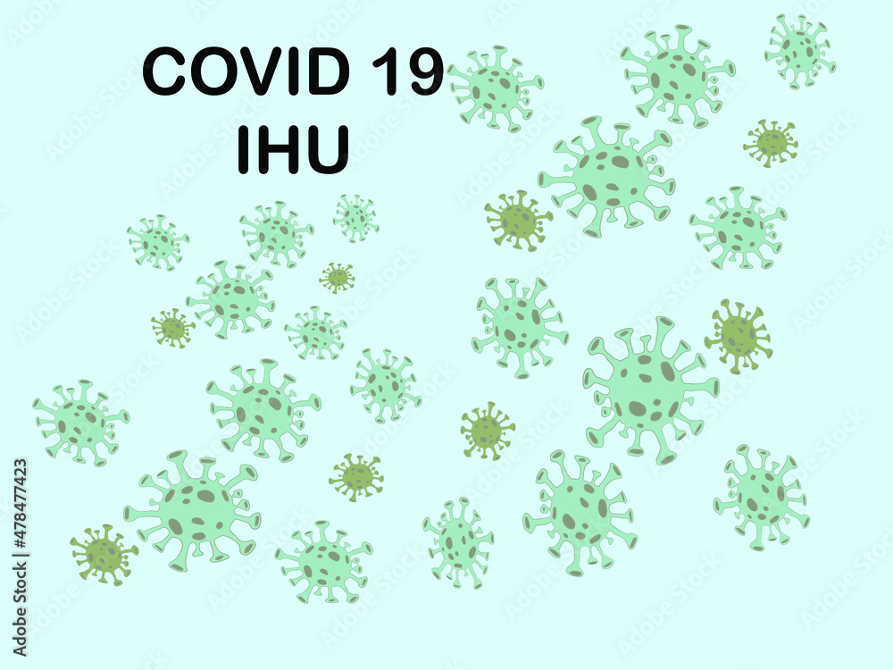 SARS-CoV-2 A variant of the IHU coronavirus. Microscopic view of ...