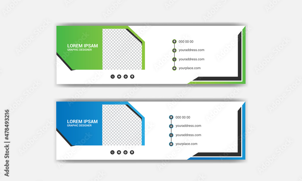 Email signature template design. Corporate mail business email ...