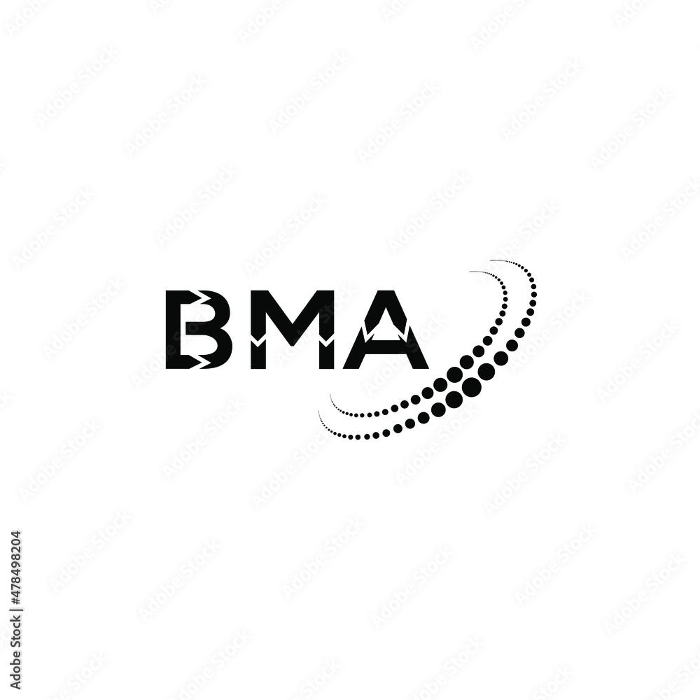 BMA letter logo design on White background.BMA creative initials letter ...