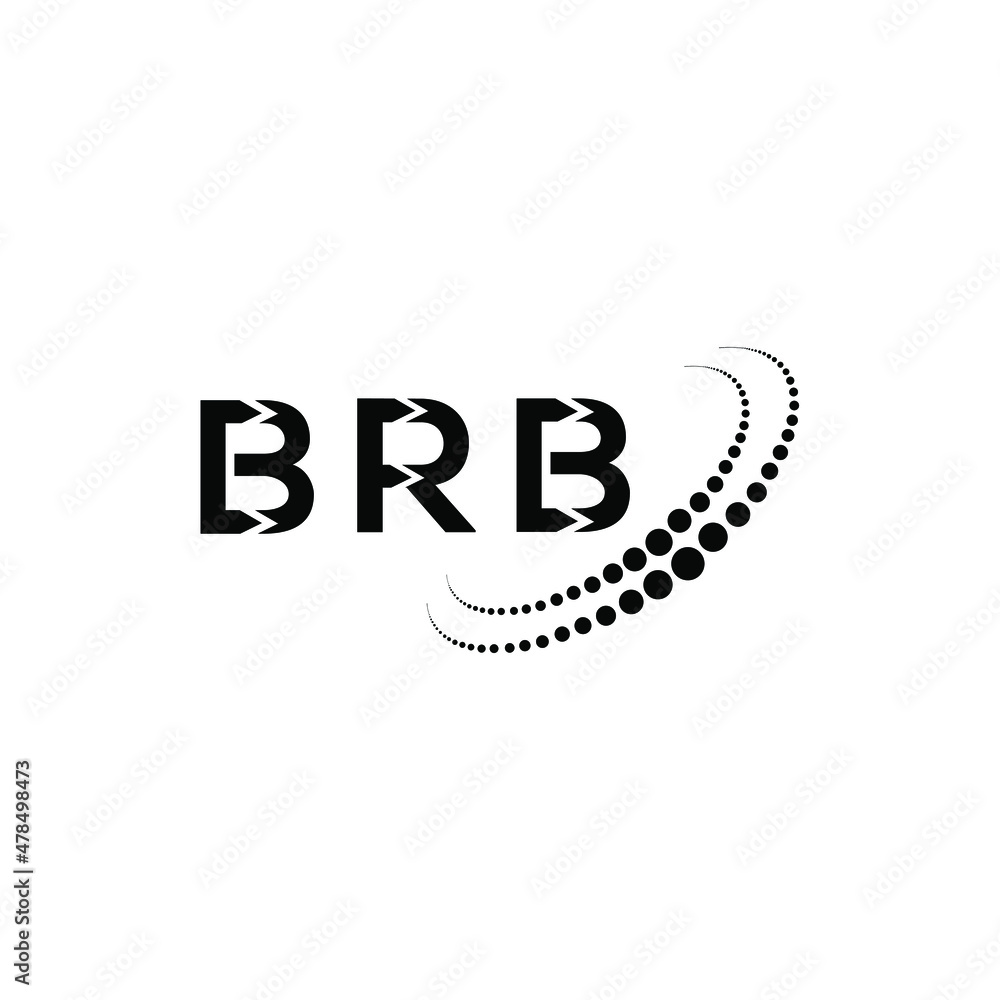 BRB letter logo design on White background.BRB creative initials letter ...