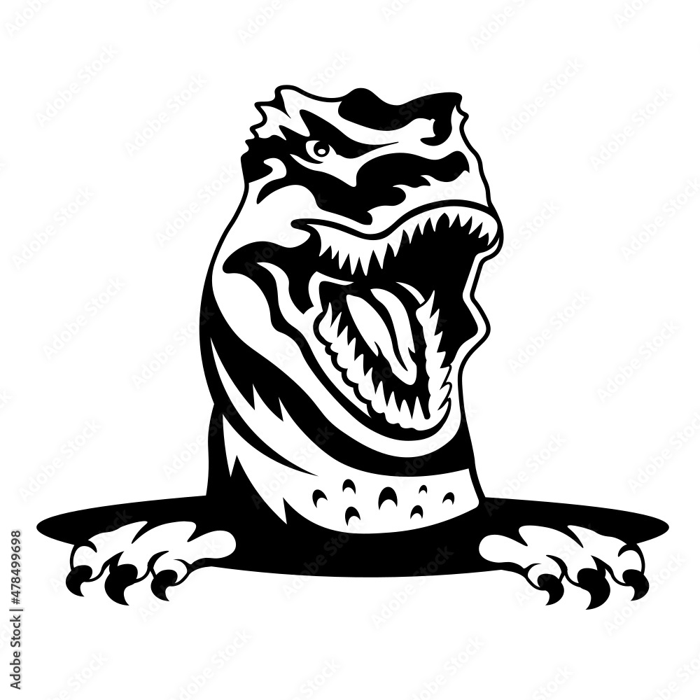 Dinosaur SVG, Monster SVG, Dinosaur head SVG, Raptor SVG, Scary ...