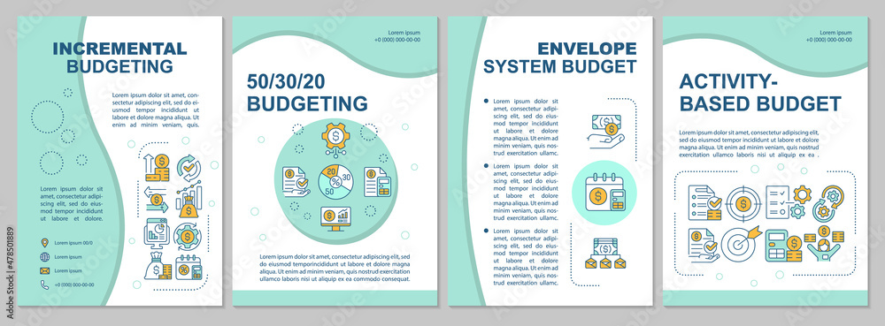 Budgeting methods mint brochure template. Planning approach. Booklet ...
