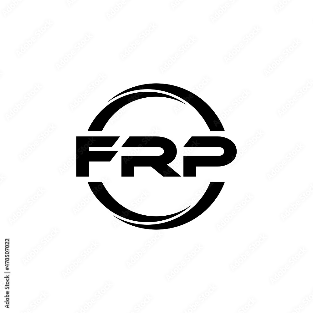 Vecteur Stock FRP letter logo design with white background in ...
