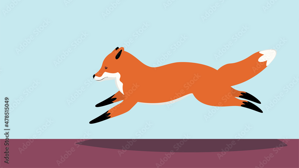 Cartoon red fox Stock Vector | Adobe Stock