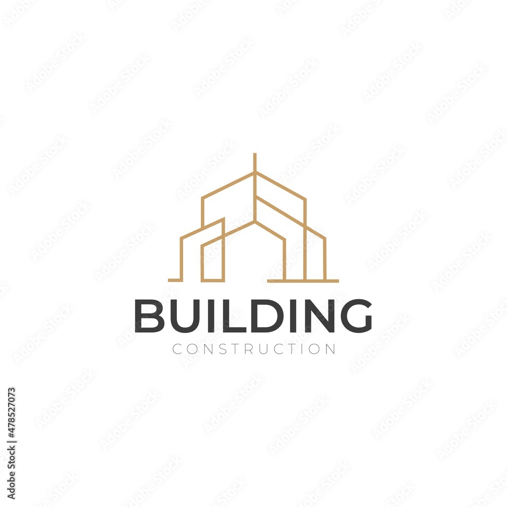 Building Construction icon logo for architecture company. Real estate ...