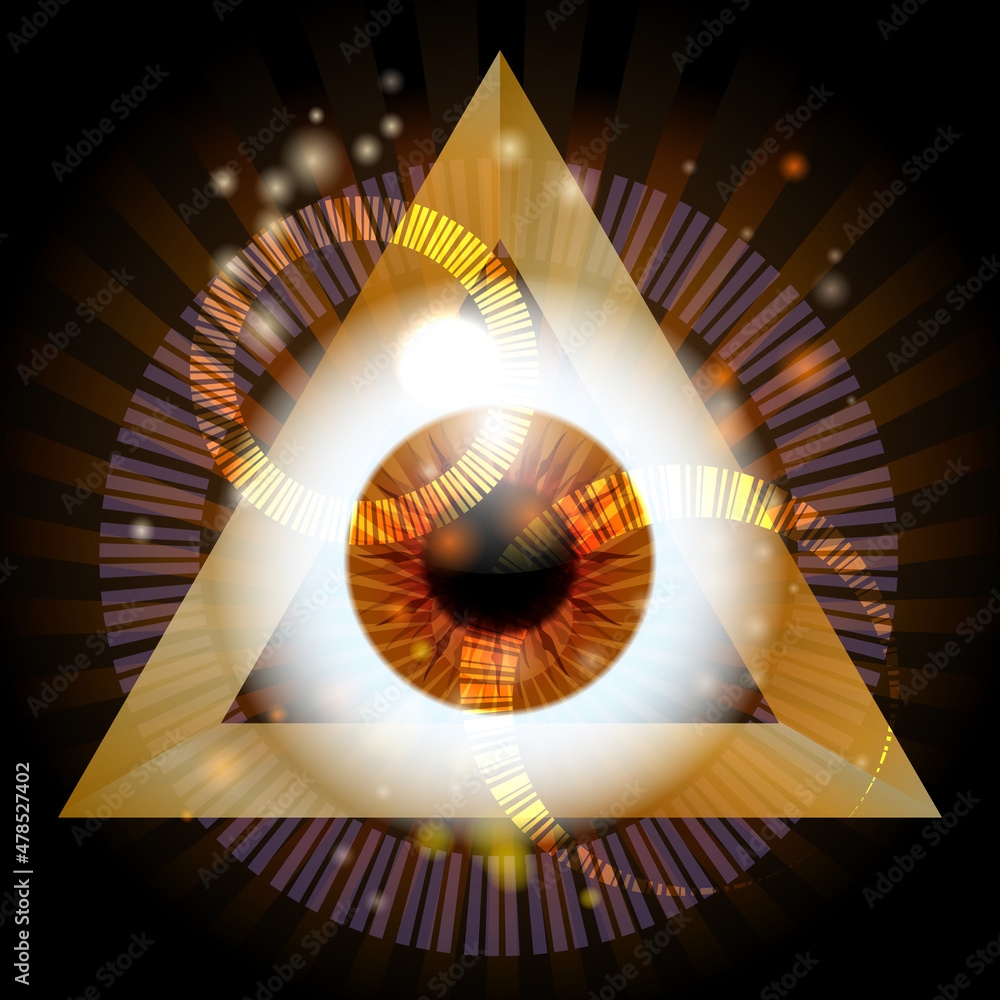 All seeing Eye Masonic Symbol Stock Vector | Adobe Stock